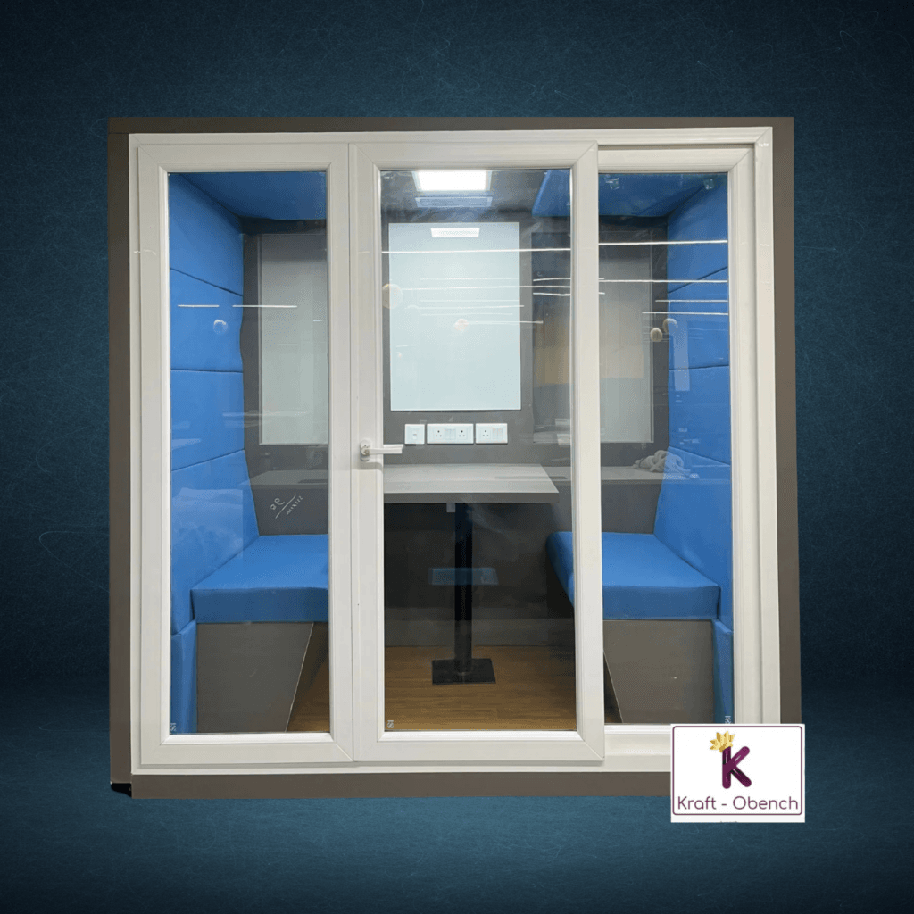 Enclosed Meeting Booth – 4 Person Capacity - Kraft-Obench